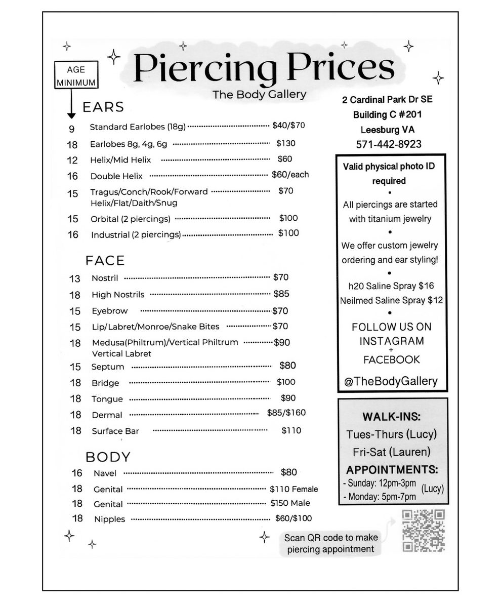 The Body Gallery – Tattoos and Piercings in Sterling and Leesburg, Virginia